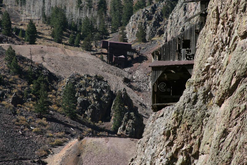 Old Mine High in the Rockys Stock Image - Image of trees, gravel: 101832763