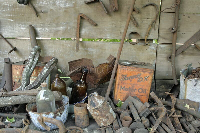Tools for an Old Mine No Longer in Use, Michigan Stock Image - Image of ...