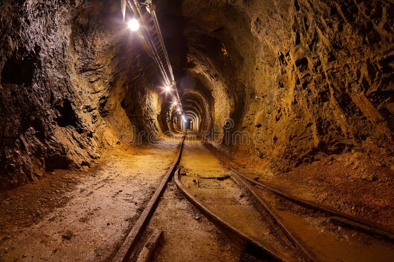 Old Mine Tunnel stock photo. Image of geology, interior - 94686702