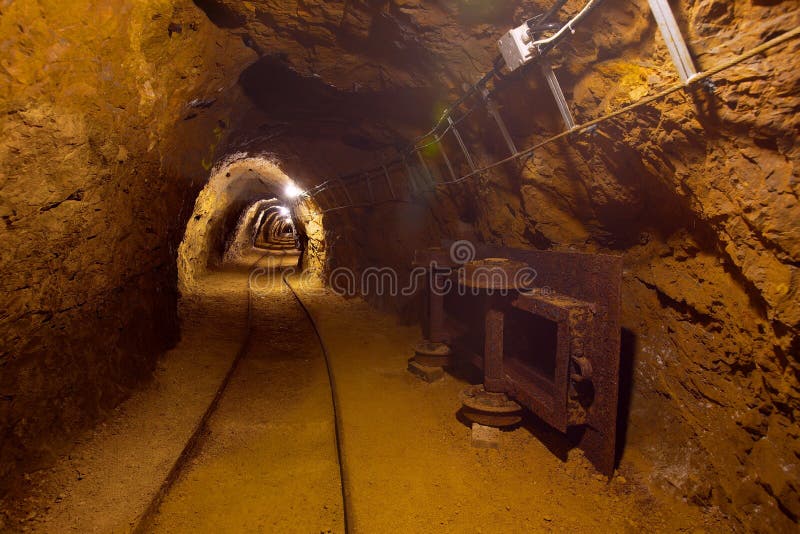 Underground Mine Tunnel, Mining Industry Stock Photo - Image of ...