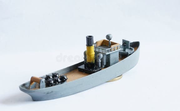 Old minesweeper model stock image. Image of boat, printer - 214469723