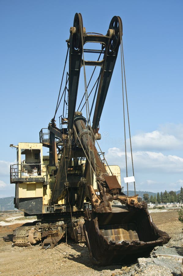 Old Mining Big Machines Backhoe - Riotinto Stock Photo - Image of ...