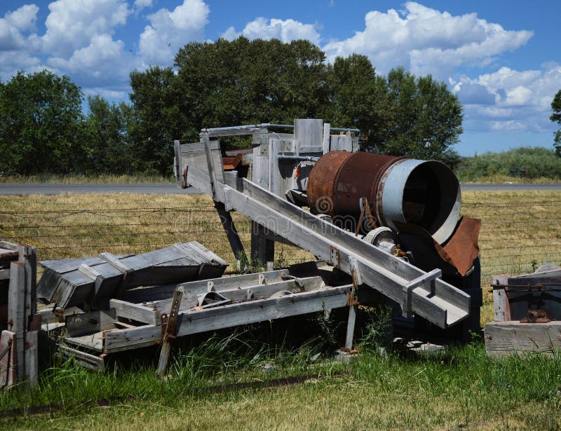 Old mining sluice stock photo. Image of gold, equipment - 35683436