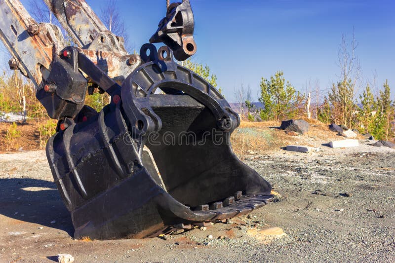 An Old Mining Excavator Against the Sky Stock Photo - Image of ...