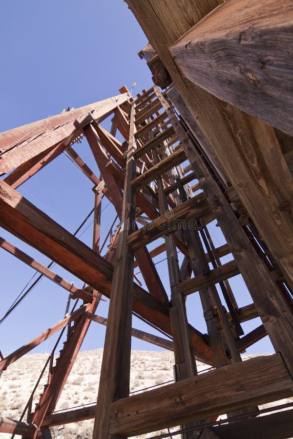 Old Mining Head Frame Ladder Stock Image - Image of mining, gold: 23181139