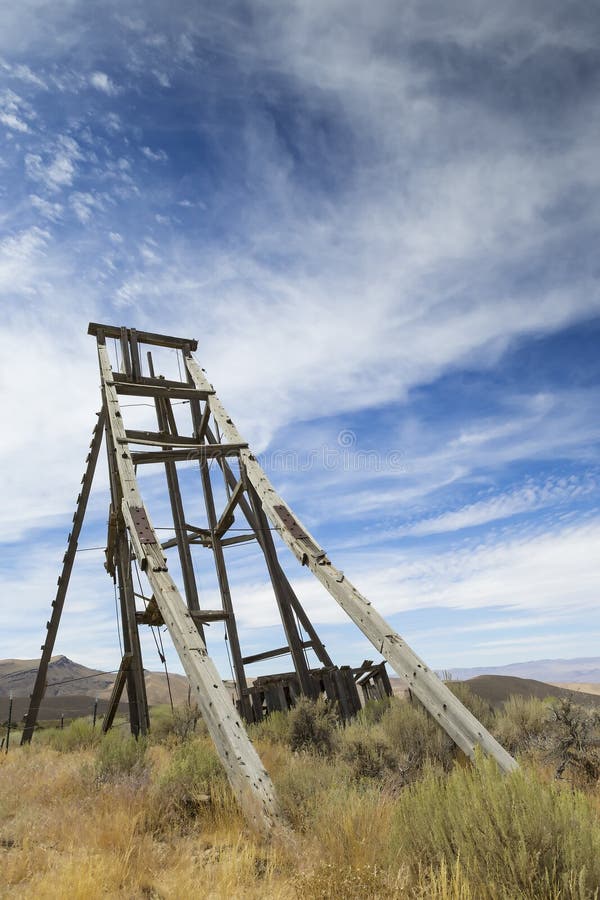 Old Mining Head Frame Ladder Stock Image - Image of mining, gold: 23181139