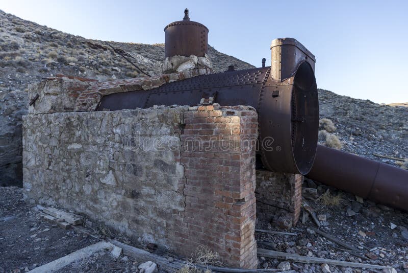 Old Mining Oven Partially Still Covered in Brick Structure with Pipes ...