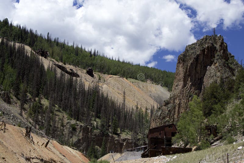 Old Mining Site stock image. Image of daylight, green - 44267291