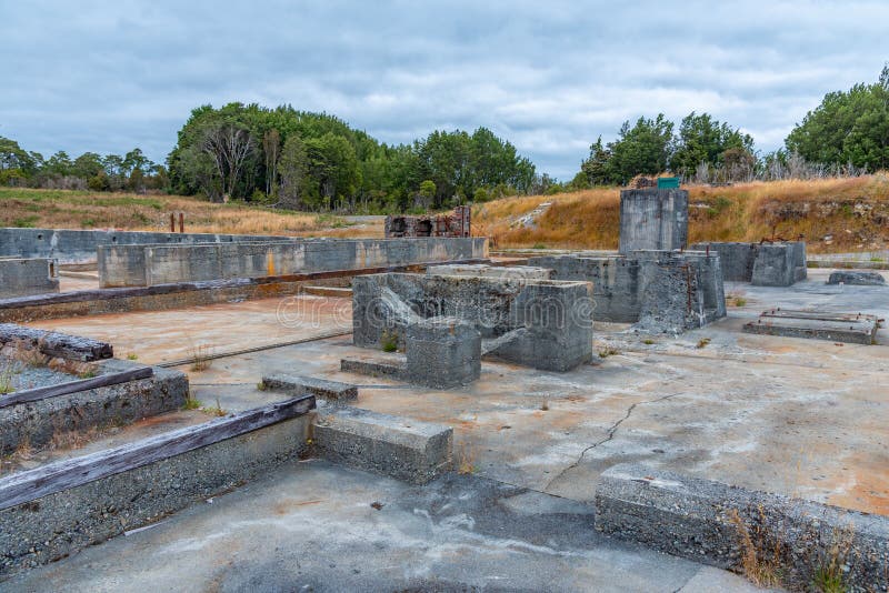 Old Mining Site at Waiuta, New Zealand Stock Image - Image of battery ...