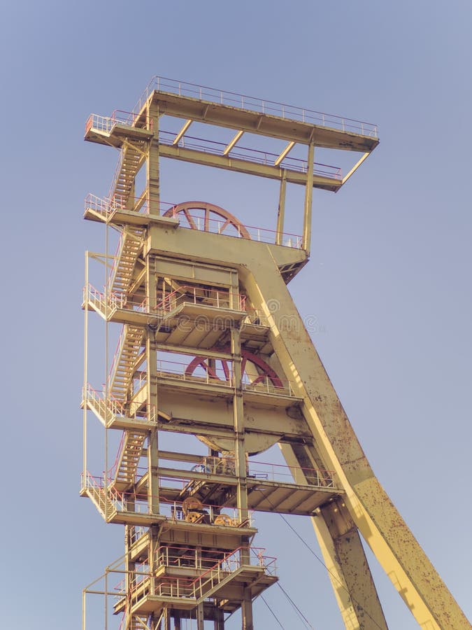 Old Mining Tower in Germany Stock Image - Image of geology, iron: 117712609