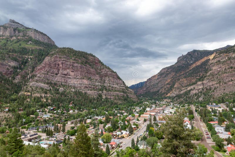 The Old Mining Town of Ouray Colorado Stock Photo - Image of history ...