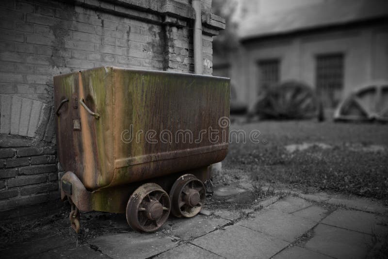 Old mining vehicles stock photo. Image of iron, industrial - 136520696