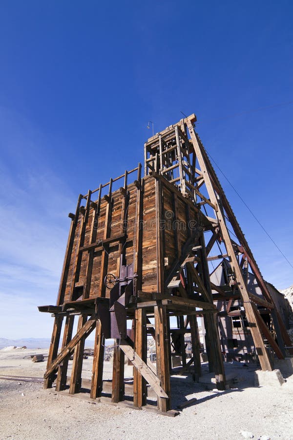 Gold Mining Ore Bin stock photo. Image of weathered, blue - 25148756