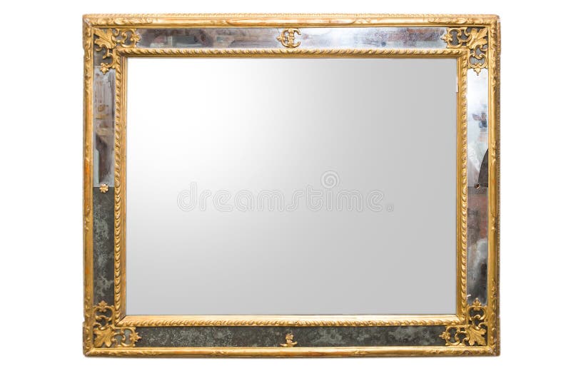 Old antique mirror frame stock image. Image of portrait - 269118421