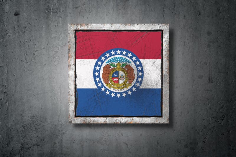 Missouri State flag button stock illustration. Illustration of emblem ...