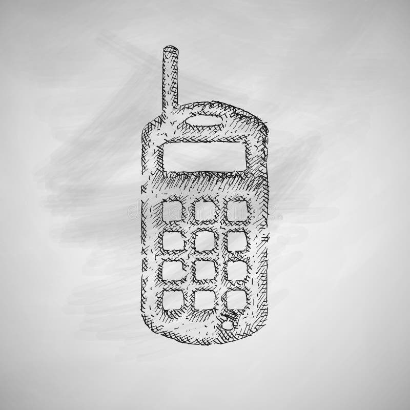 Old mobile phone icon stock vector. Illustration of phone - 55077099