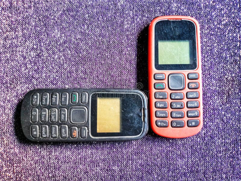 Old Mobile Phone with Texting or SMS Button Keyboard or Keypad on ...