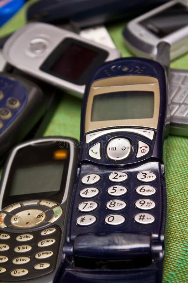 Old mobile phones stock image. Image of connect, environment - 22483311
