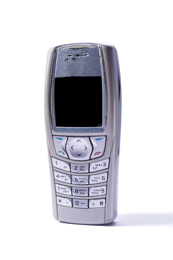 Old Mobile Push-button Telephone. Personal Phone with a Small Screen ...