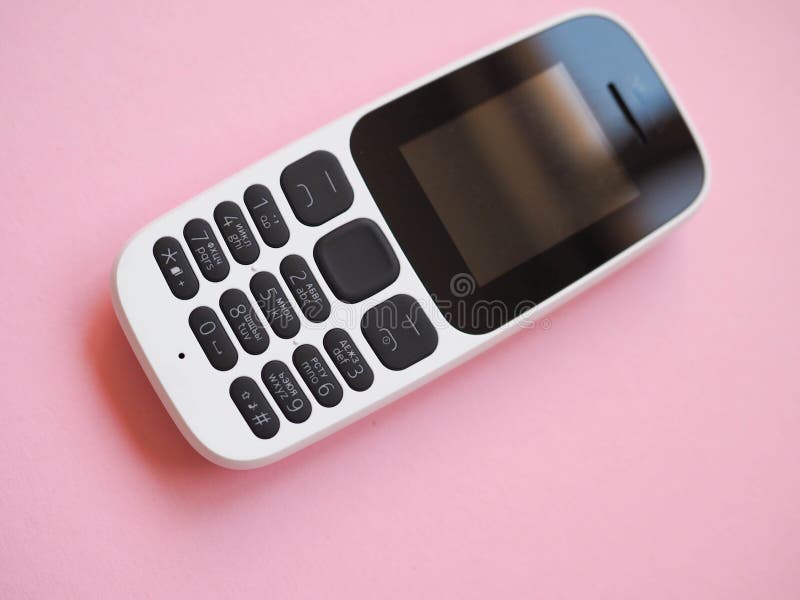 Pink Slider Cell Phone Front Stock Photo - Image of phone, pink: 6442426