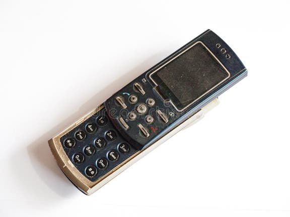 An Old Model Flip Cell Phone that Was Damaged Stock Image - Image of ...