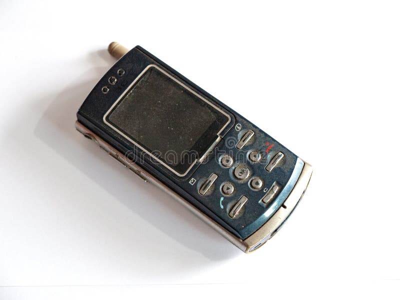 An Old Model Flip Cell Phone that Was Damaged Stock Photo - Image of ...