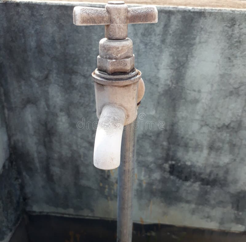An Old Model Water Tap Dropping Water Stock Image - Image of water ...