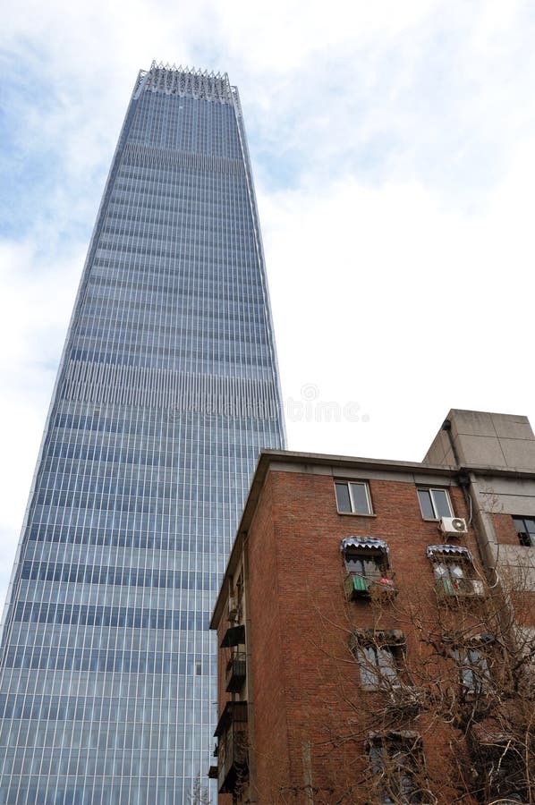 Old and modern building stock photo. Image of office, construction ...