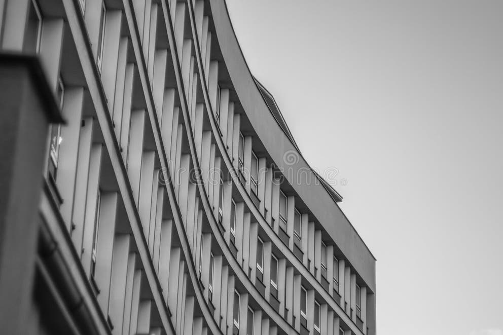 Old Modern Building in Communist Architecture Style Stock Image - Image ...