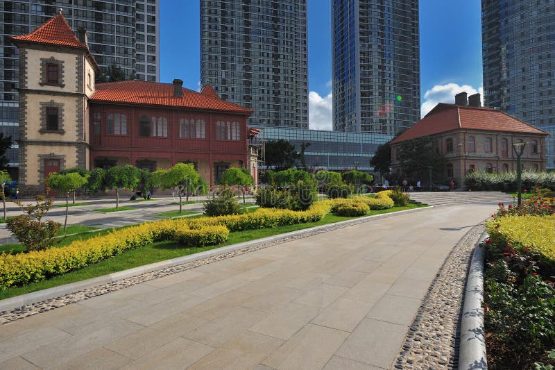 Old and modern buildings stock photo. Image of province - 6642772
