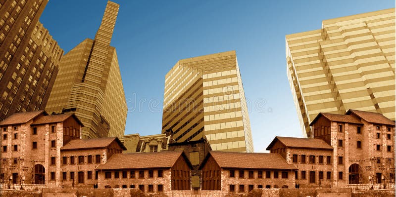 Old and Modern Buildings stock photo. Image of skyscraper - 6820790