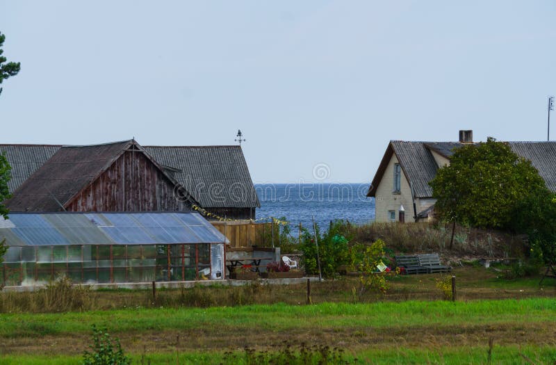 Old and Modern Buildings on the Seashore. Stock Photo - Image of ...
