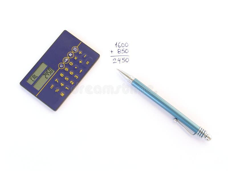 The Old And The Modern Way Of Calculating Stock Image - Image of object ...