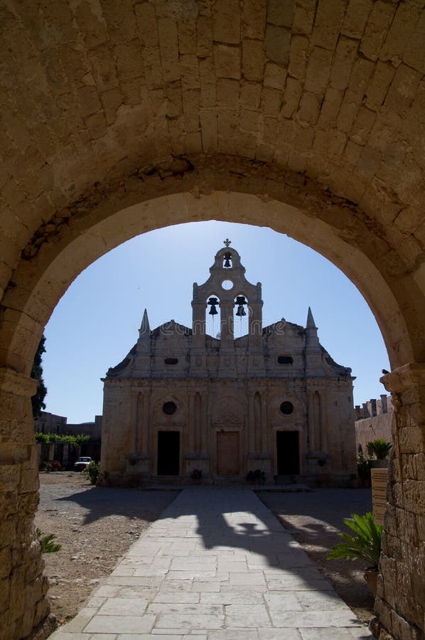 Old monastery stock image. Image of greece, crete, church - 25605623