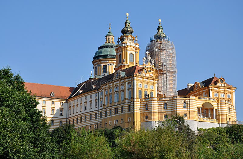 Old Monastery ,city Melk , Austria, Europe Stock Photo - Image of ...