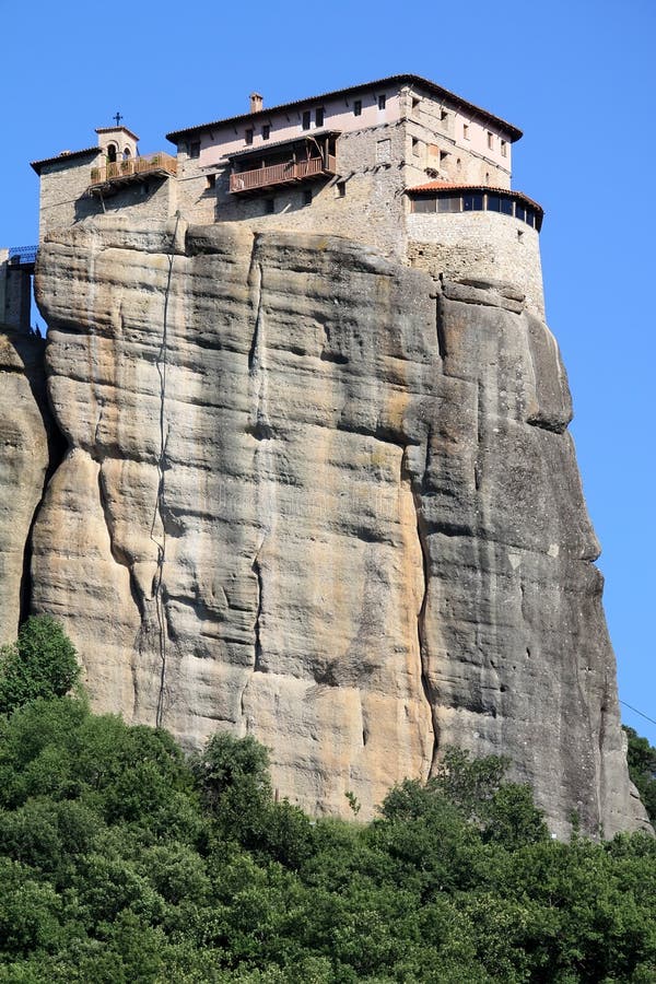 Old Monastery of Rousanou in Meteora Stock Image - Image of ...