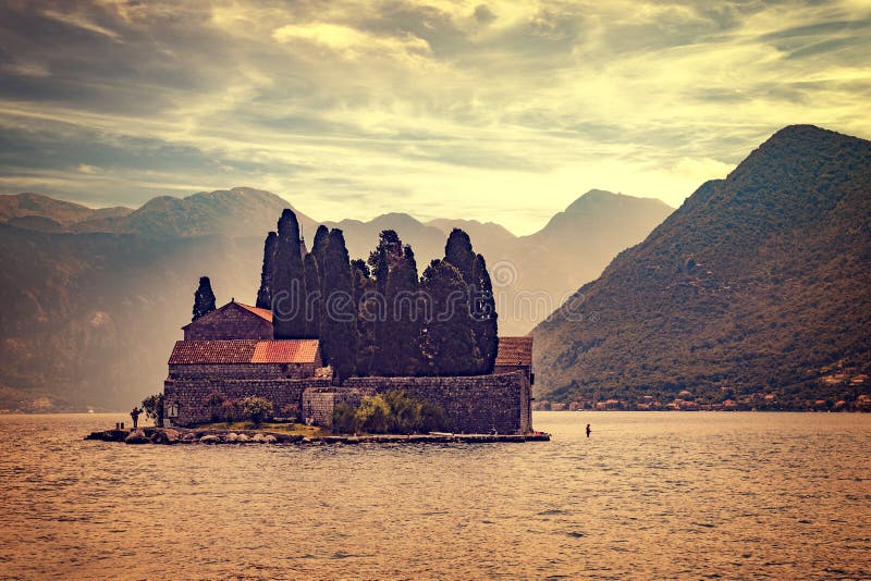 Old monastery on water stock image. Image of place, idyllic - 69709735