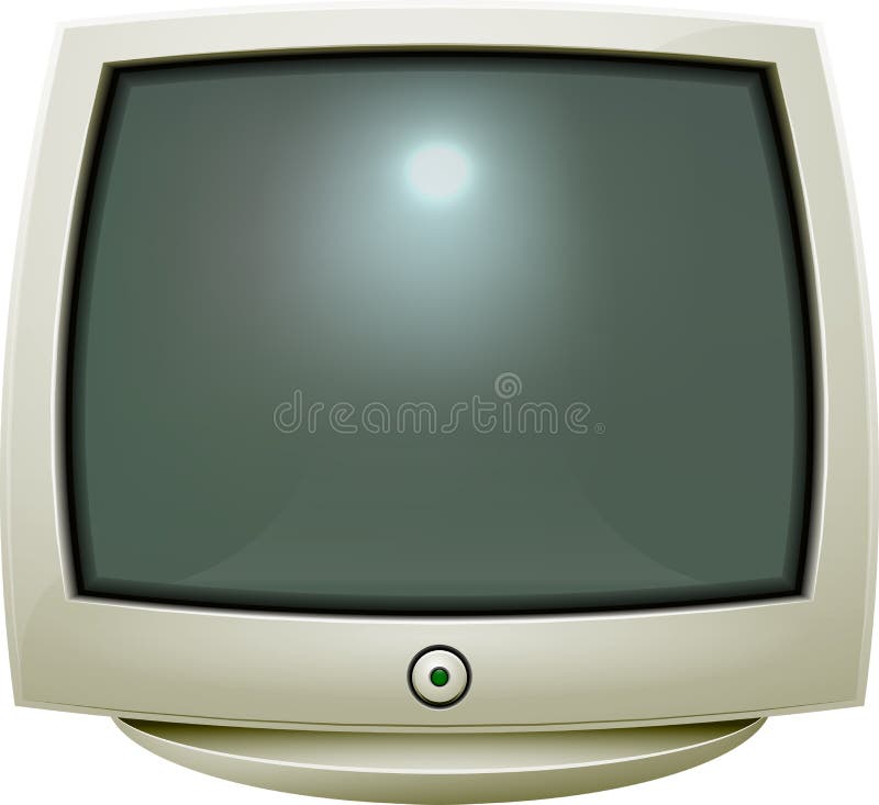 Old monitor stock vector. Illustration of obsolete, modern - 53218000
