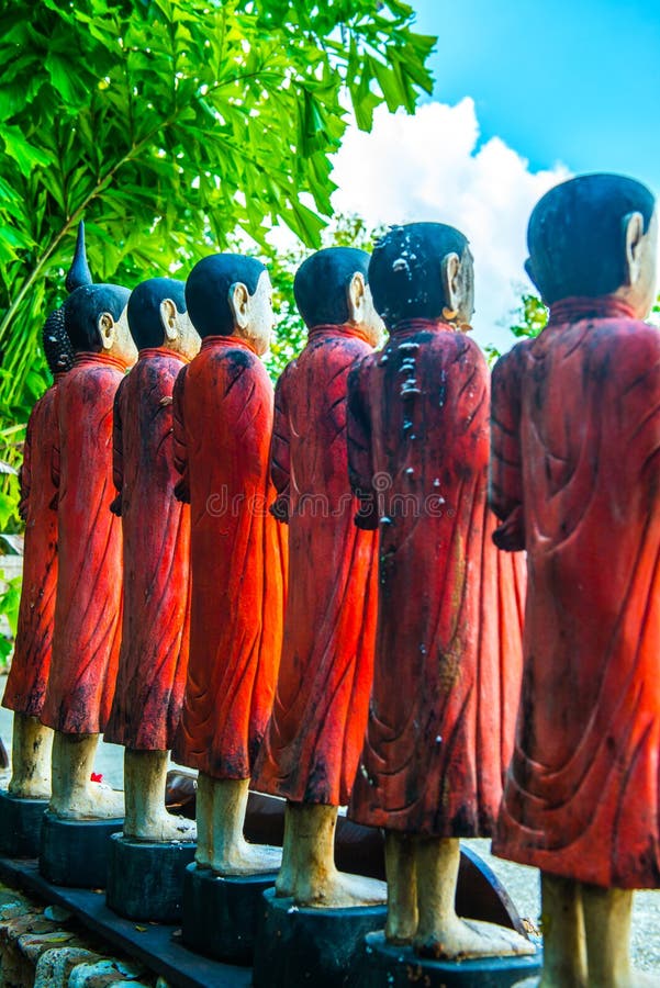 Old monk statue stock photo. Image of ancient, serene - 101248426