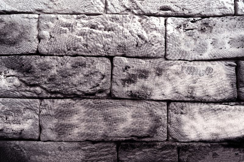 Monochrome Old Uneven Wall Lined Blocks Stock Photos - Free & Royalty ...