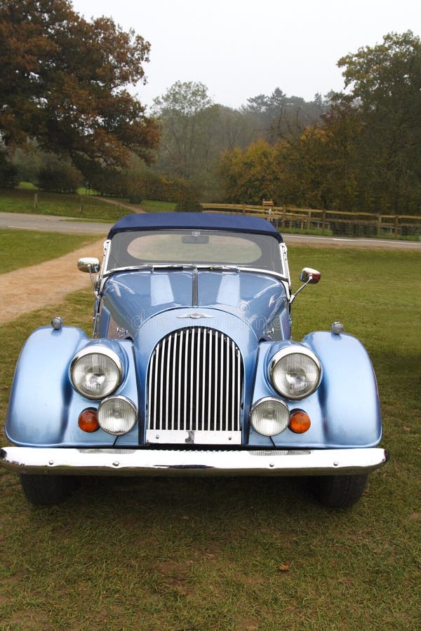 Old Morgan Classic Sports Car Parked Stock Image - Image of path ...