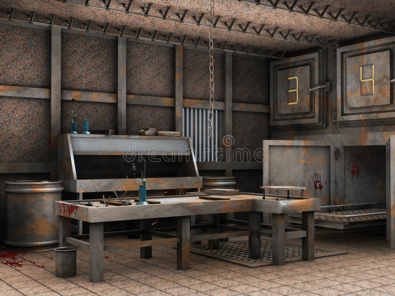 Old morgue stock illustration. Illustration of tools - 49641287