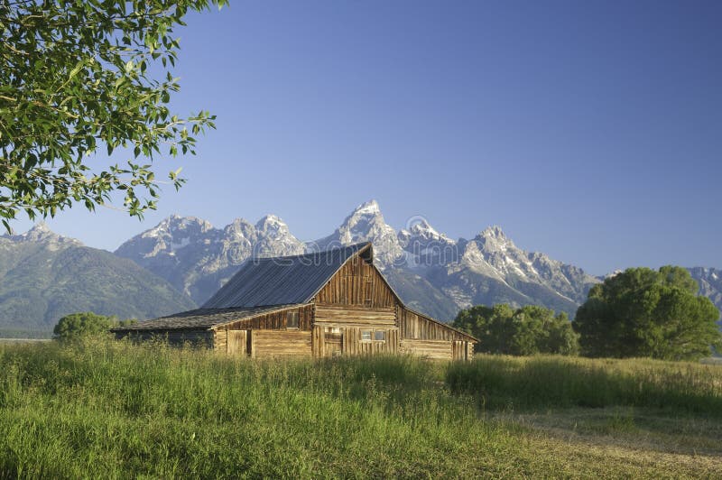 Old Mormon Barn in the Tetons Stock Photo - Image of mormon, landscape ...