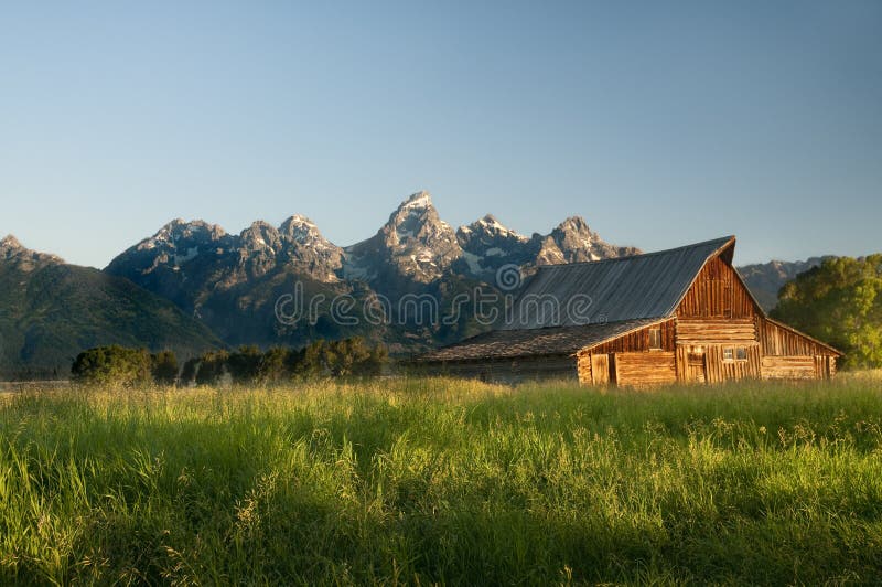 Old Mormon Barn in the Tetons Stock Photo - Image of mormon, landscape ...