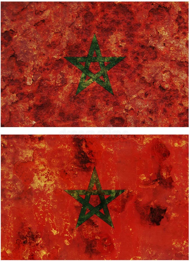 Old morocco flag stock illustration. Illustration of country - 207026085