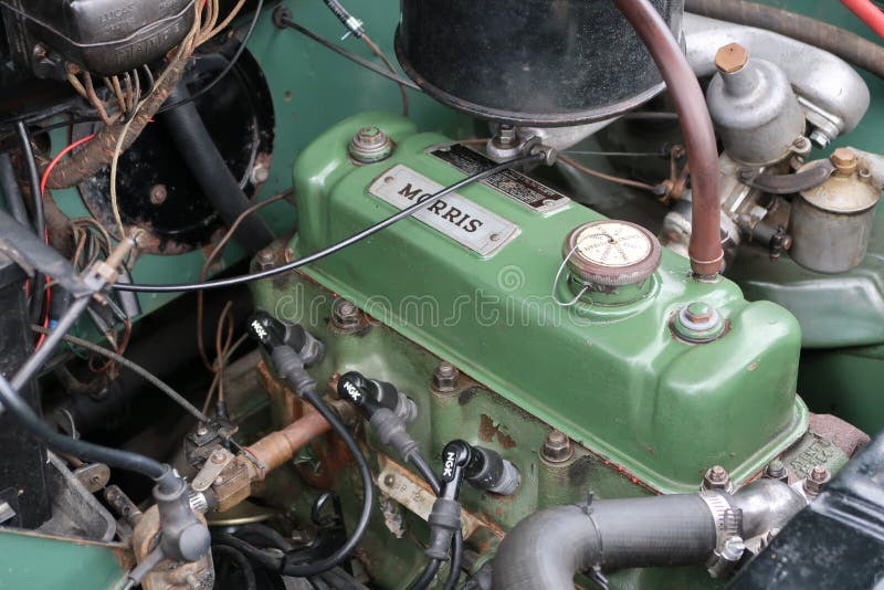 Engine of Morris Mini-Minor 850 (1960) Presented on Annual Oldtimer Car ...