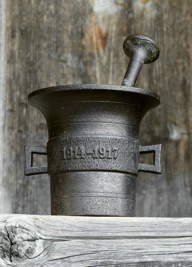 Old mortar stock image. Image of chemist, preparation - 12844777