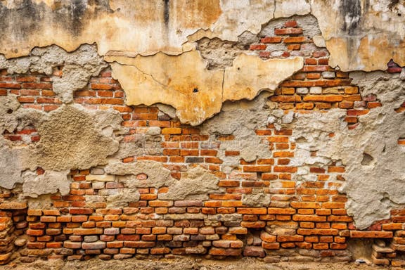Old Mortar Wall Decay Background Stock Illustration - Illustration of ...