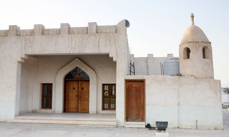 Old mosque stock image. Image of retro, qatar, doha, arabia - 2482585