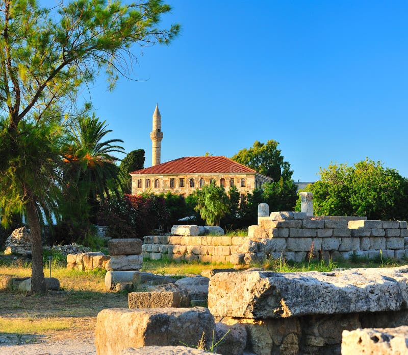 Old Mosque in Kos town stock photo. Image of bright, picturesque - 18232158